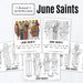June Saints Color Printable Guide and Coloring Pages, 3 Printable Files ...