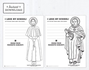 Catholic Coloring Pages St Elizabeth Ann Seton - Etsy