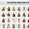 Lent With the Saints Coloring Pages, Bundle of 24, Catholic Saints ...