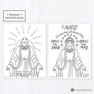 May Crowning Marian Catholic Coloring Pages 4 Printable Coloring Pages ...