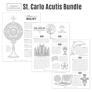Saint Carlo Acutis Activity Bundle: Catholic Kids Printables (PDF ...