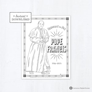 Pope Francis Coloring Page, Pope Francis, Printable Coloring Page ...