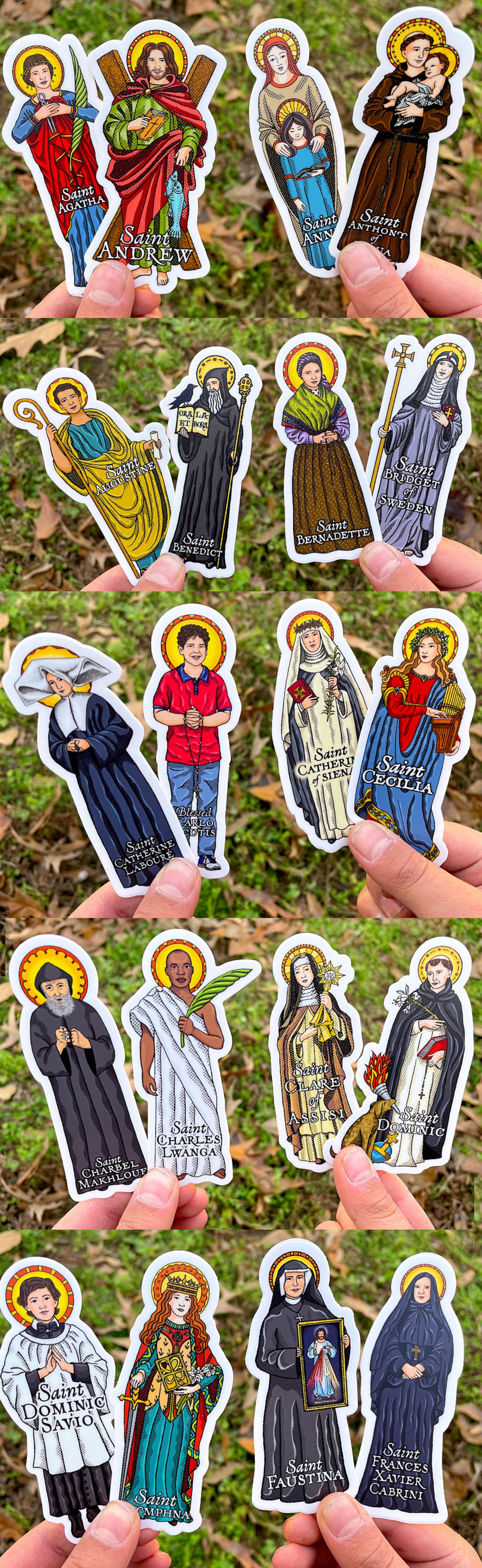 Catholic Saints 4 Inch Individual Die Cut Vinyl Stickers Peel - Etsy