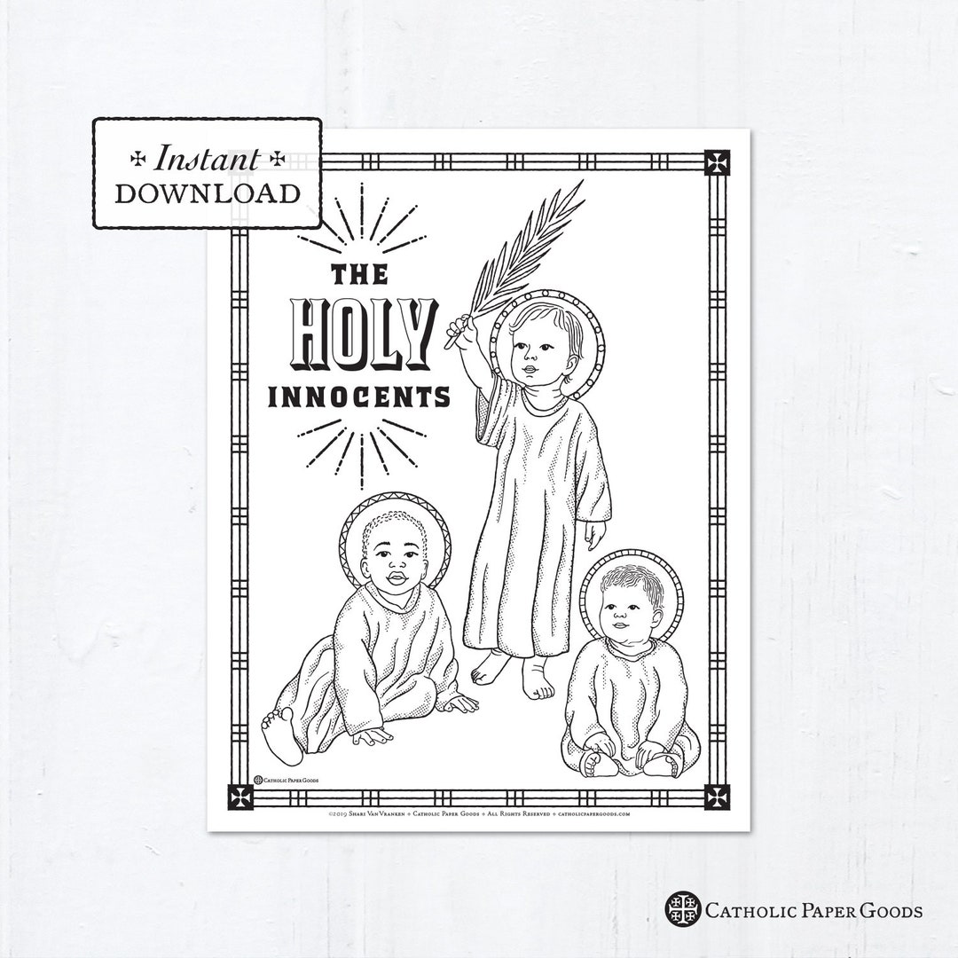 Catholic Coloring Page - the Holy Innocents - Catholic Saints ...
