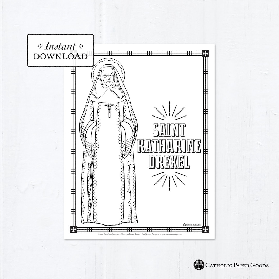 Catholic Coloring Page - Saint Katharine Drexel - Catholic Saints ...