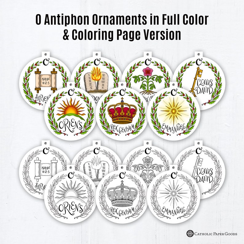 Advent PDF Bundle: Bingo Coloring Pages Jesse Tree - Etsy