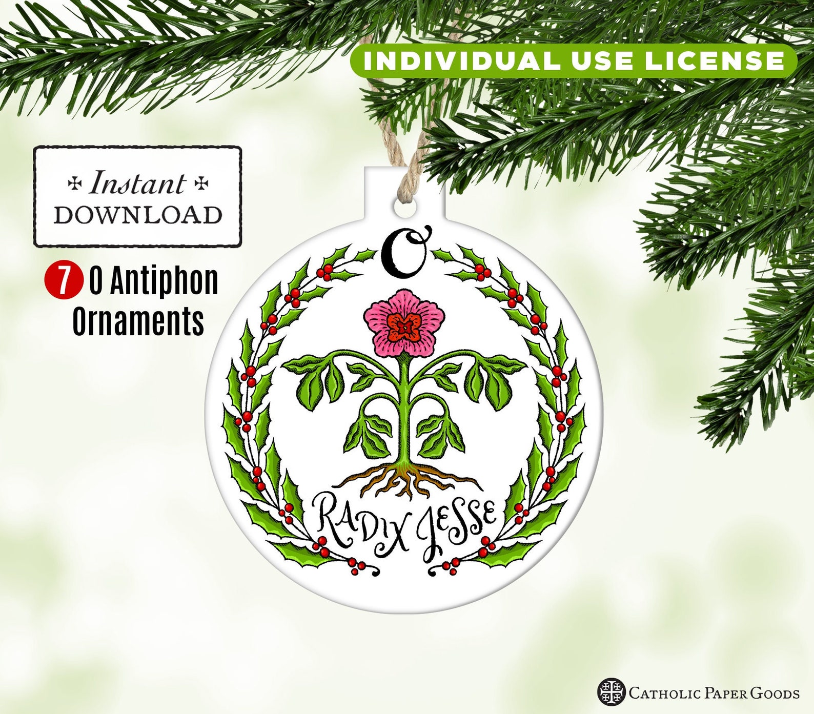 O Antiphons Ornaments: Printable Advent Decor (PDF Download) - Etsy