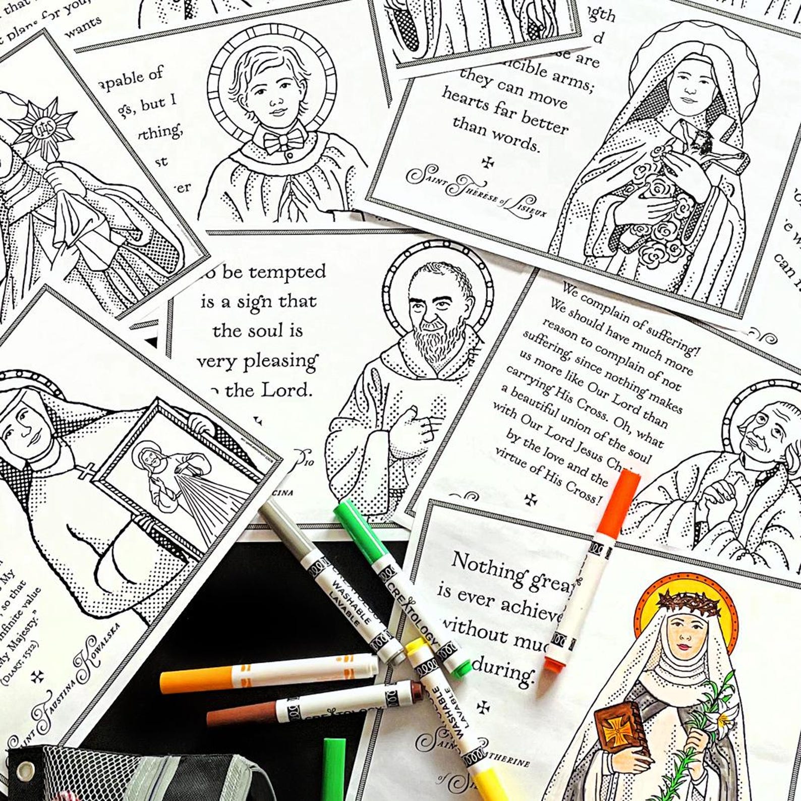 Lent With the Saints Coloring Pages: Catholic Kids Activity (PDF ...