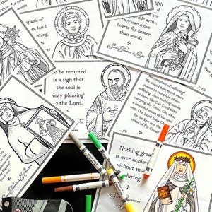 Lent With the Saints Coloring Pages: Catholic Kids Activity (PDF ...