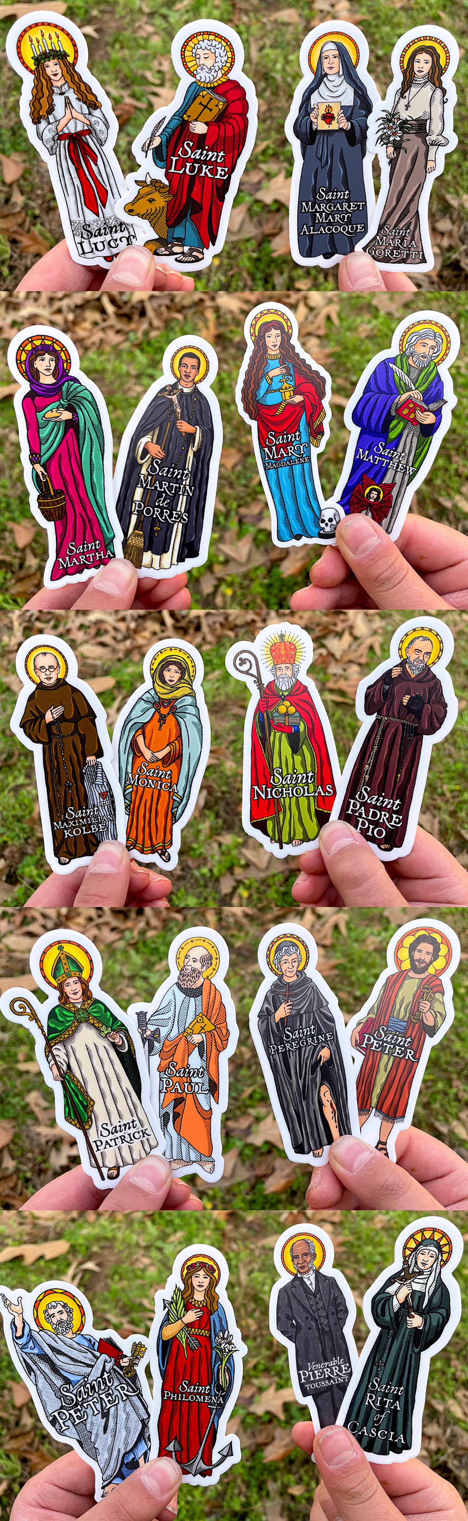 Catholic Saints 4 Inch Individual Die Cut Vinyl Stickers Peel - Etsy