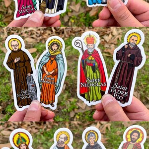 Catholic Saints 4 Inch Individual Die Cut Vinyl Stickers Peel & Stick ...