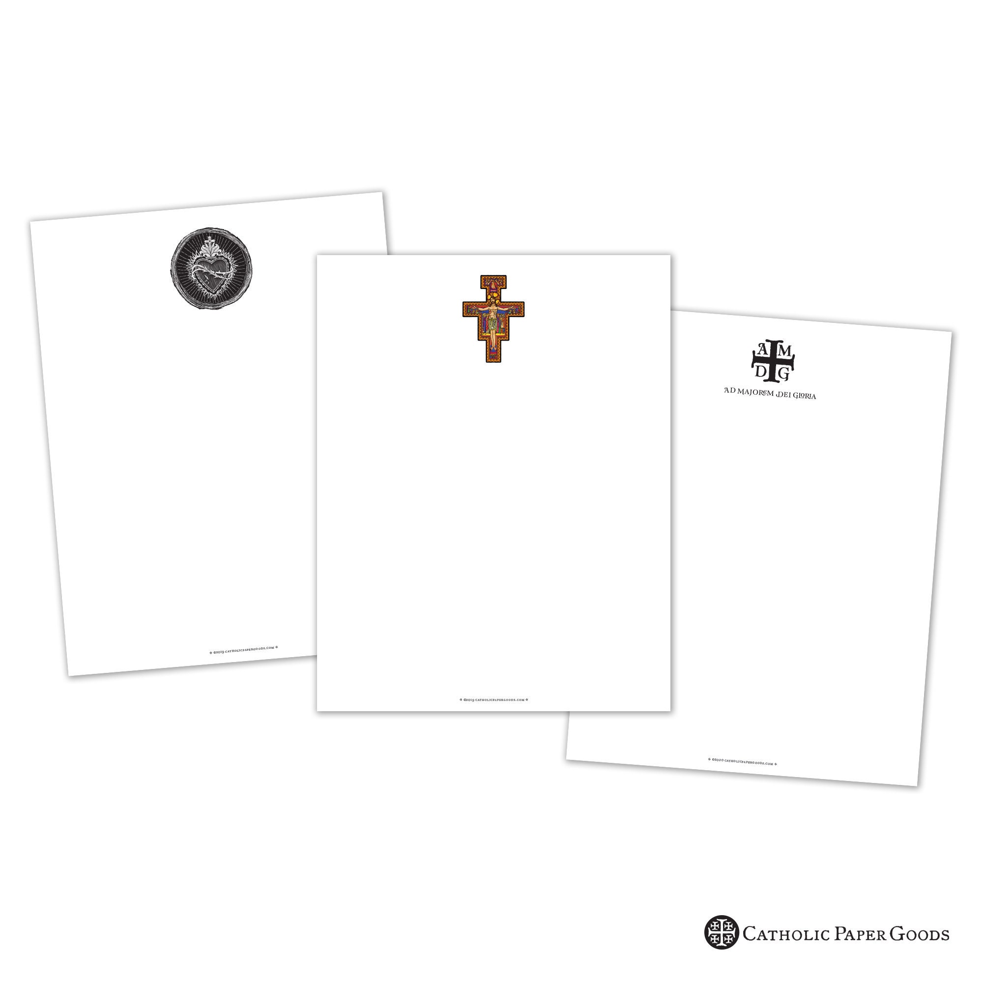Catholic Letterhead Downloadable PDF 8.5 x 11 Catholic Stationery ...