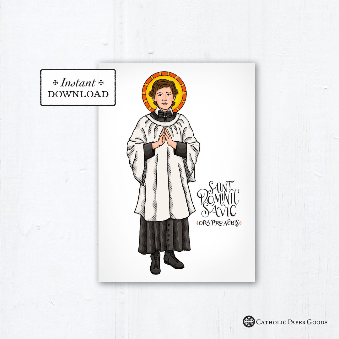 St. Dominic Savio Card - Art Print - Instant Download - DIY ...