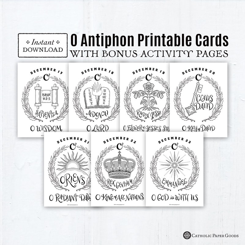 O Antiphons Printable - Etsy