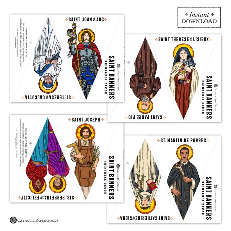 All Saints Day Banner Set: Catholic Party Decor (PDF) - Etsy
