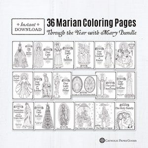 Marian Catholic Coloring Pages, 36 Printable Coloring Pages, Through ...