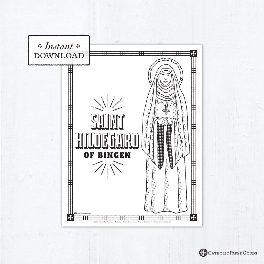 Catholic Coloring Page - Saint Hildegard of Bingen - Catholic Saints ...