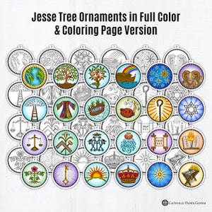 Advent PDF Bundle: Bingo, Coloring Pages, Jesse Tree Ornaments, O ...