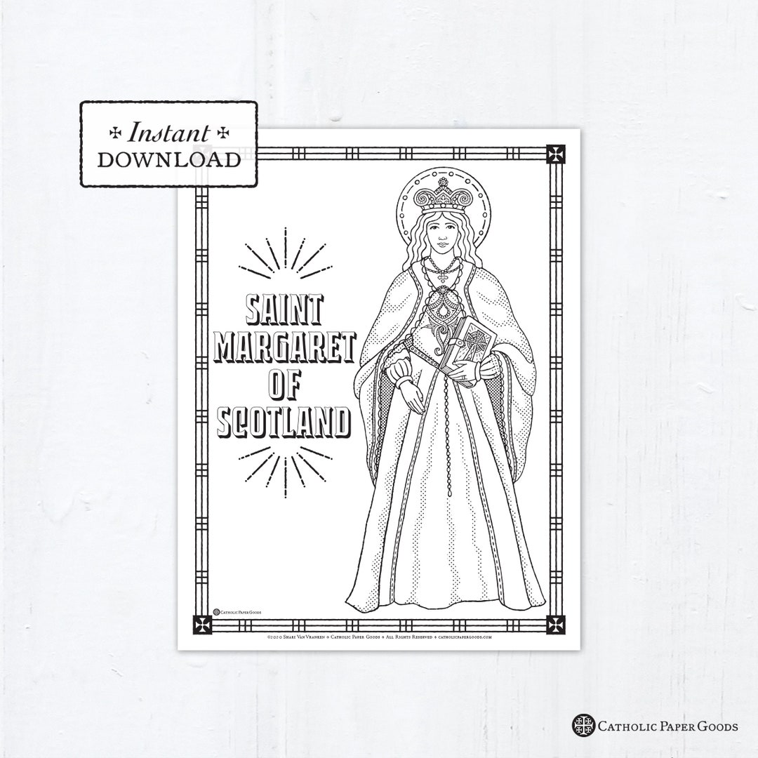 Catholic Coloring Page - Saint Margaret of Scotland - Catholic Saints ...