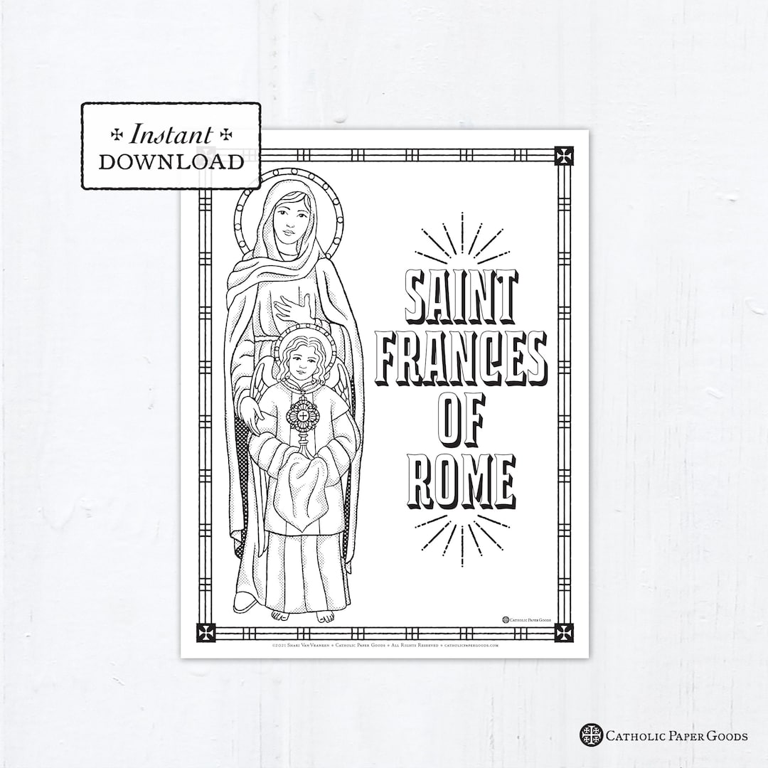 Catholic Coloring Page - Saint Frances of Rome - Catholic Saints ...