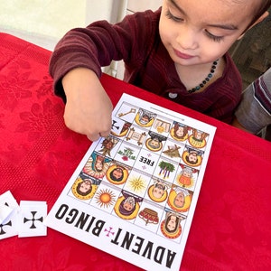 Advent Bingo Game Memory Game Advent Saints O Antiphons Advent Symbols ...
