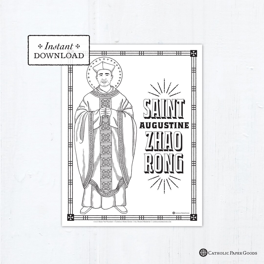 Catholic Coloring Page - Saint Augustine Zhao Rong Coloring Page ...