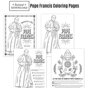 Pope Francis Activity Bundle: Coloring Pages, Timeline, Word Search ...