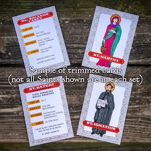 Catholic Saint Flash Cards October Set #2 - Printable - PLUS Bonus ...