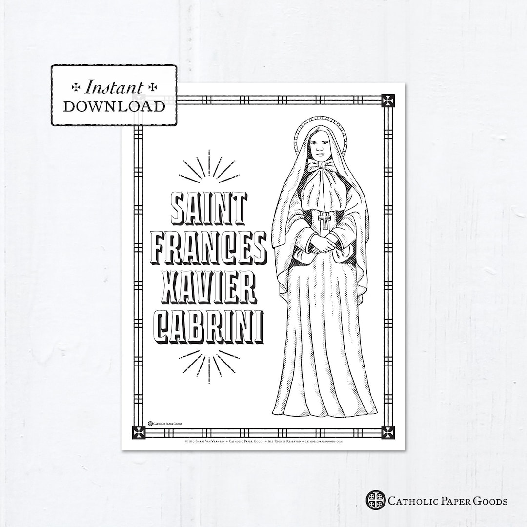 Catholic Coloring Page - Saint Frances Xavier Cabrini - Catholic Saints ...