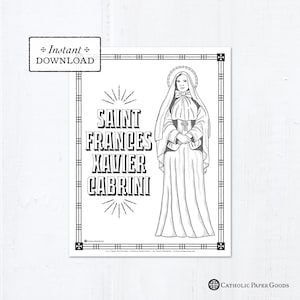 Catholic Coloring Page - Saint Frances Xavier Cabrini - Catholic Saints ...