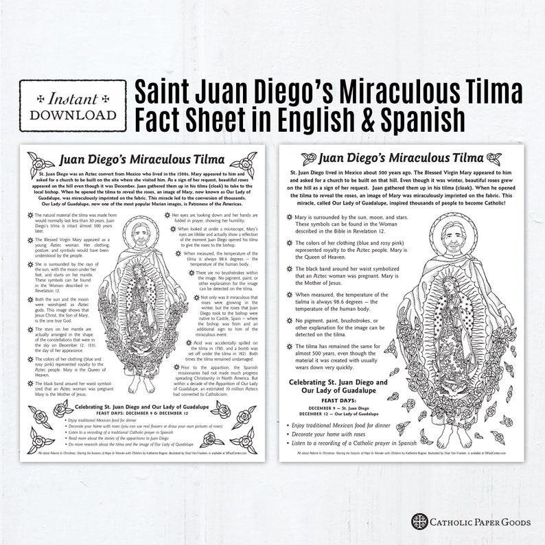 Our Lady of Guadalupe Activity Bundle: Novena, Coloring Pages ...