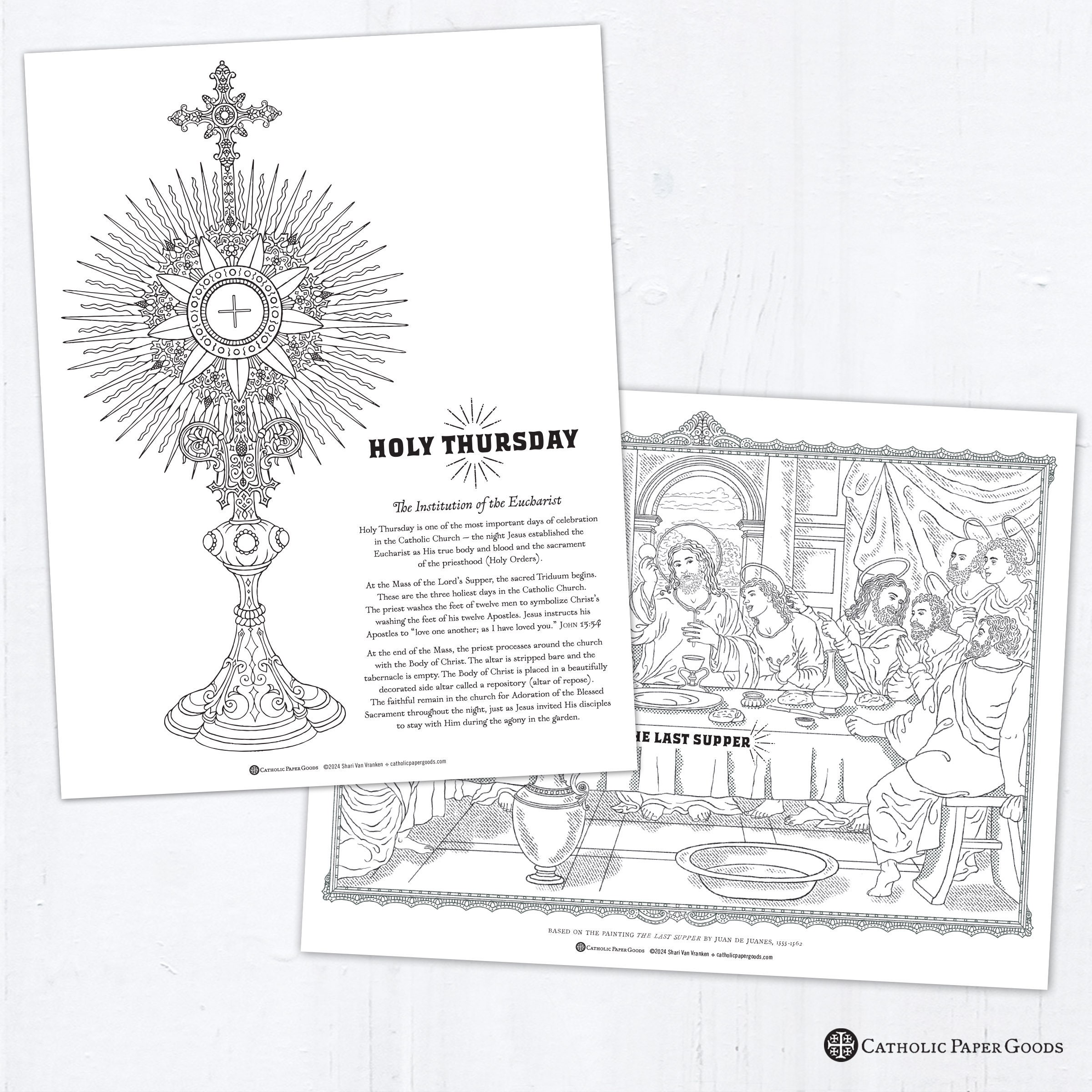 Holy Week Coloring Pages, Bundle of 11, Printable Palm Sunday Spy ...