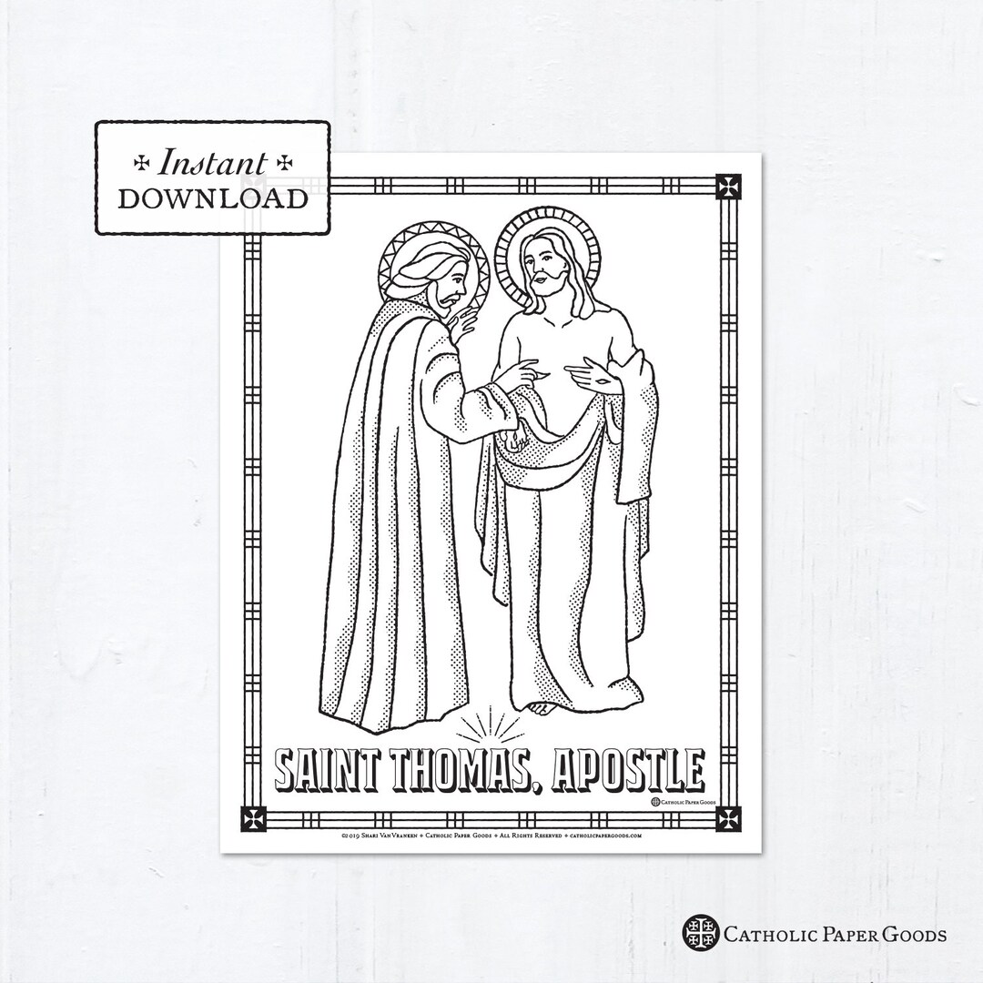 Catholic Coloring Page - Saint Thomas Apostle - Catholic Saints ...
