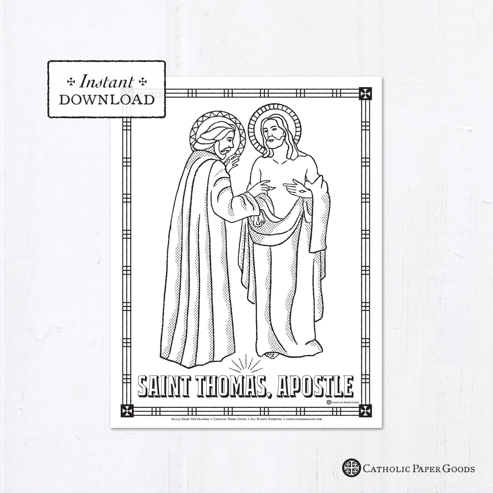 Catholic Coloring Page - Saint Thomas Apostle - Catholic Saints ...