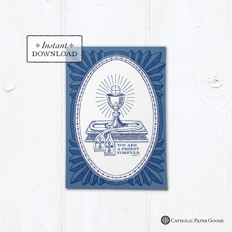Printable Priest Ordination Card - Etsy