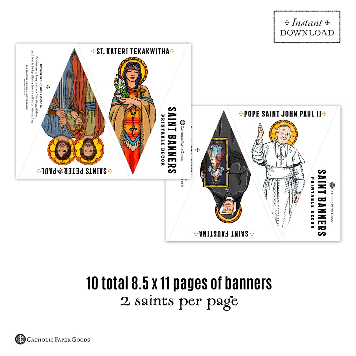 All Saints Day Banner Set: Catholic Party Decor (PDF) - Etsy