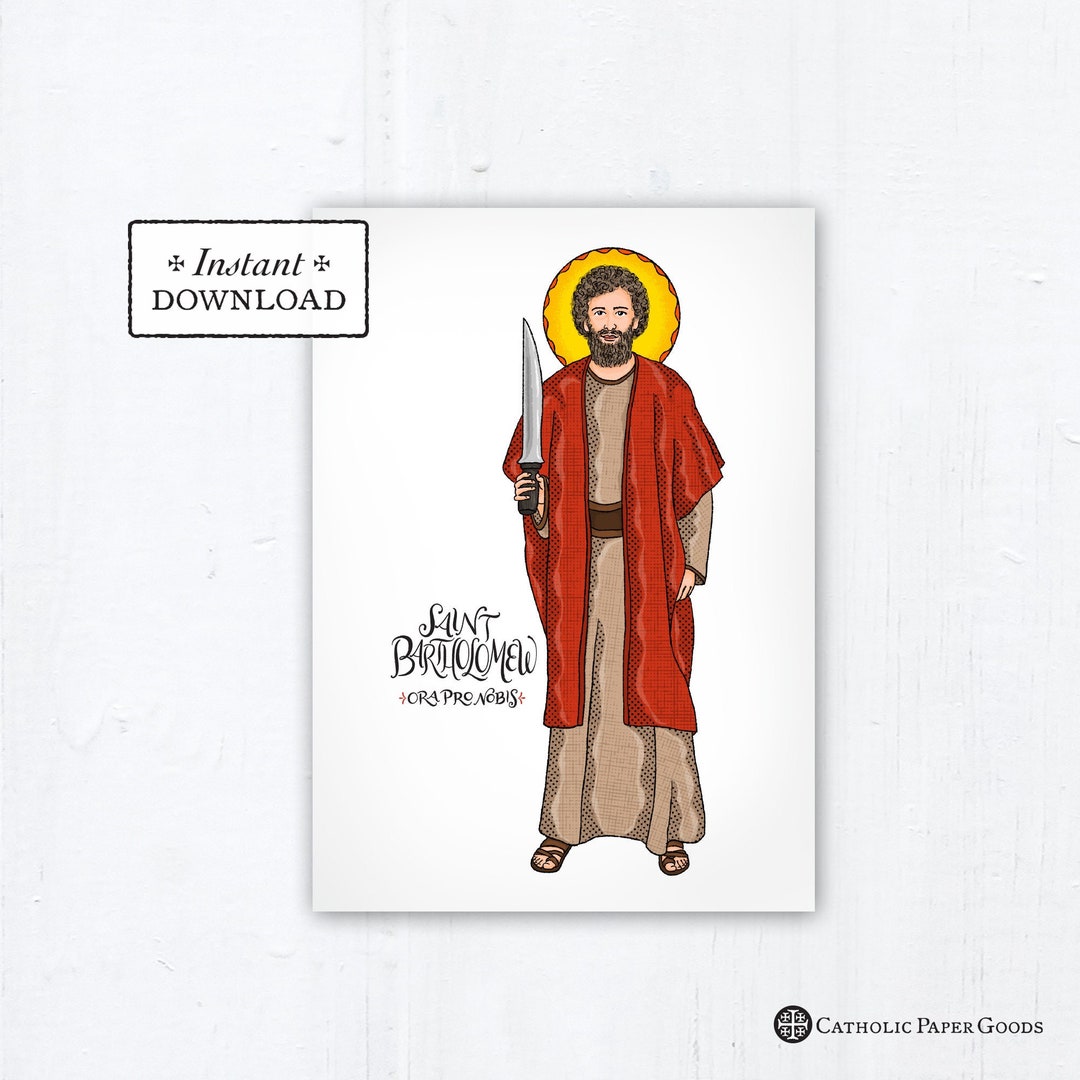 St. Bartholomew Card - Art Print - Instant Download - DIY Downloadable ...