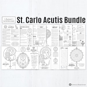 Saint Carlo Acutis Activity Bundle: Catholic Kids Printables (PDF ...