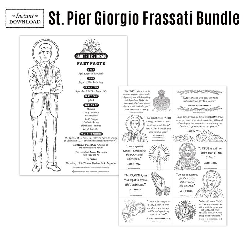 St. Carlo Acutis & St. Pier Giorgio Frassati Catholic Saints Printable ...
