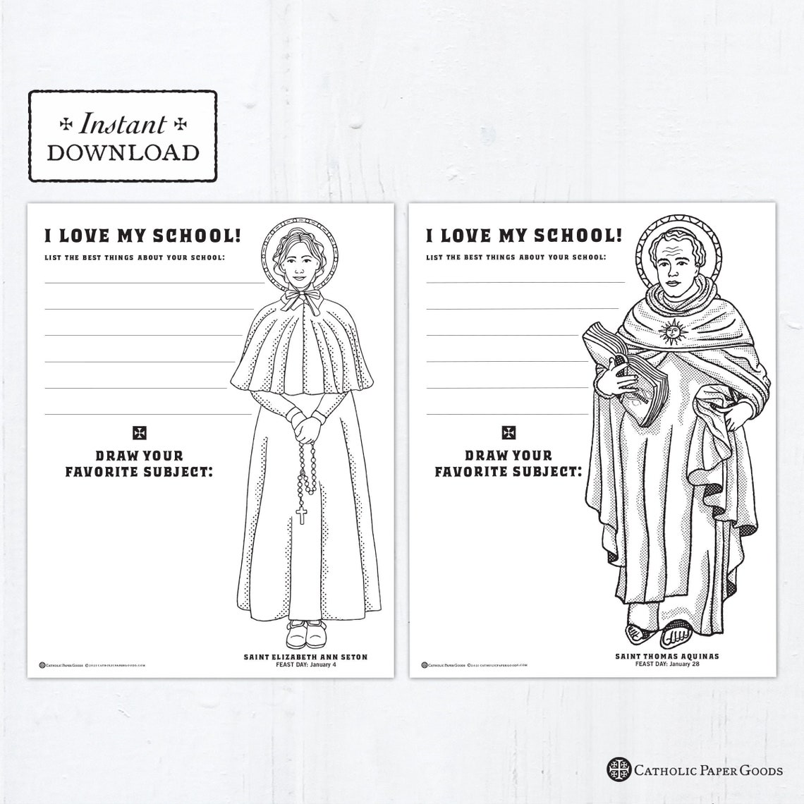 Catholic Schools Week Coloring Pages and Acitivity St - Etsy