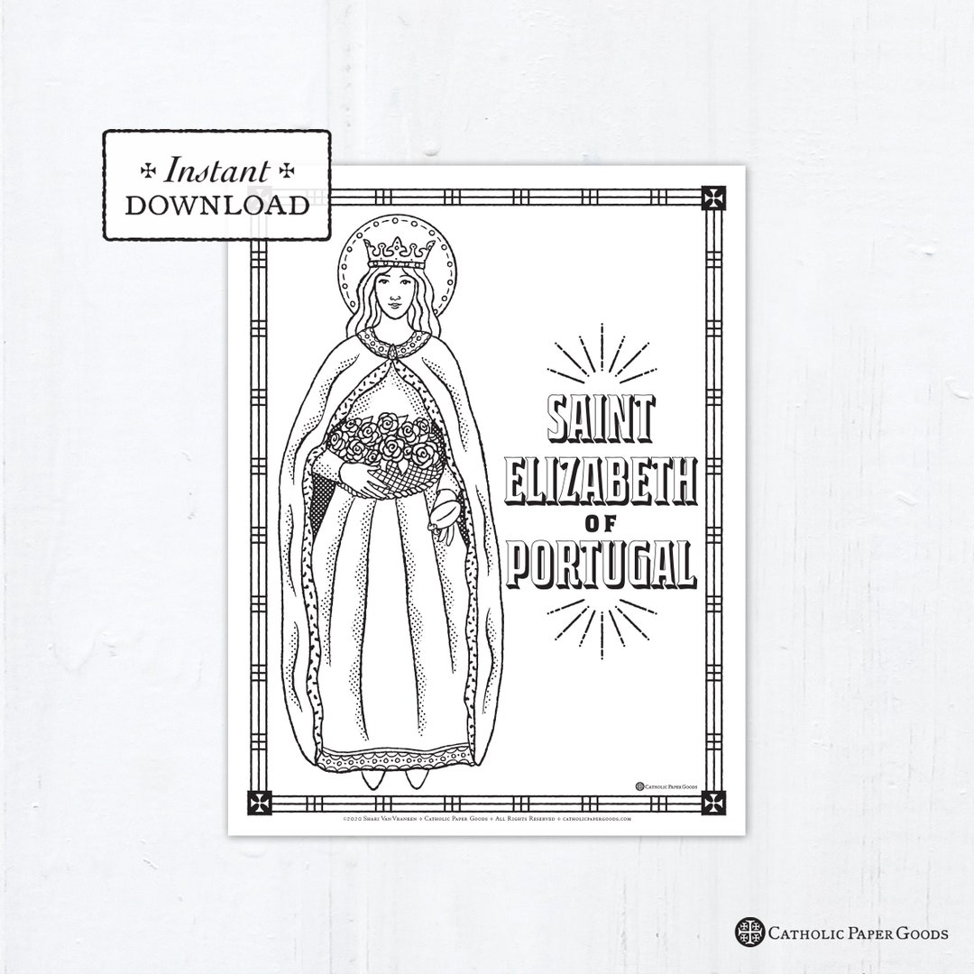 Catholic Coloring Page - Saint Elizabeth of Portugal - Catholic Saints ...