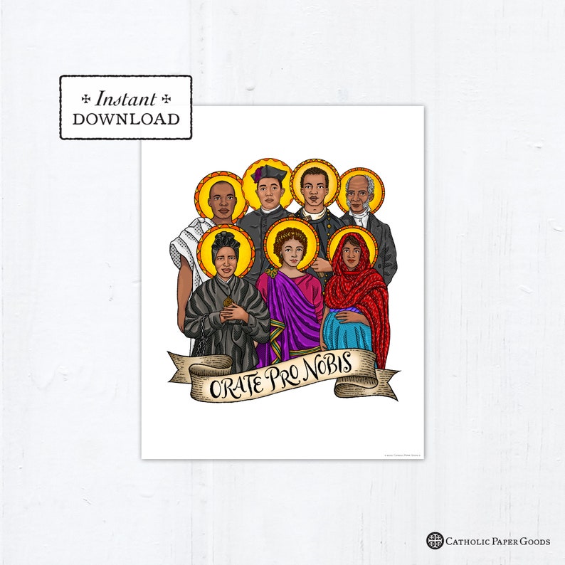 Saints of Color Frameable Art Print Saint Poster Instant | Etsy