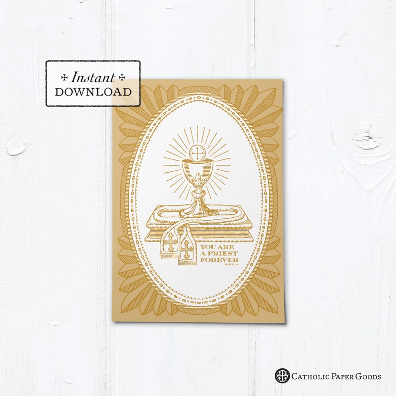 Catholic Priest Ordination Anniversary Cards - Etsy