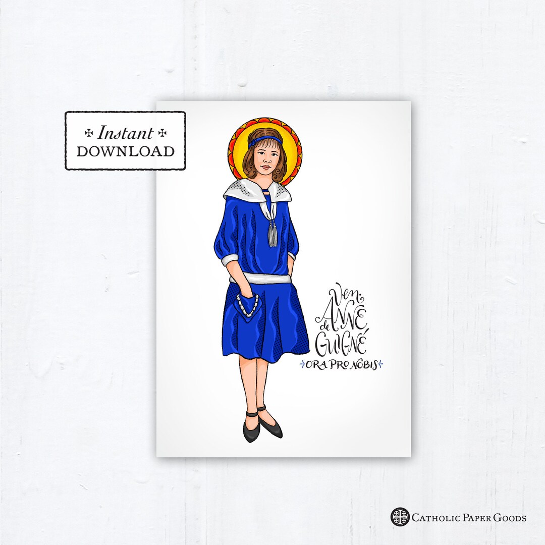 Anne De Guigné Art Print: Catholic Saint Card (DIY PDF Download) - Etsy