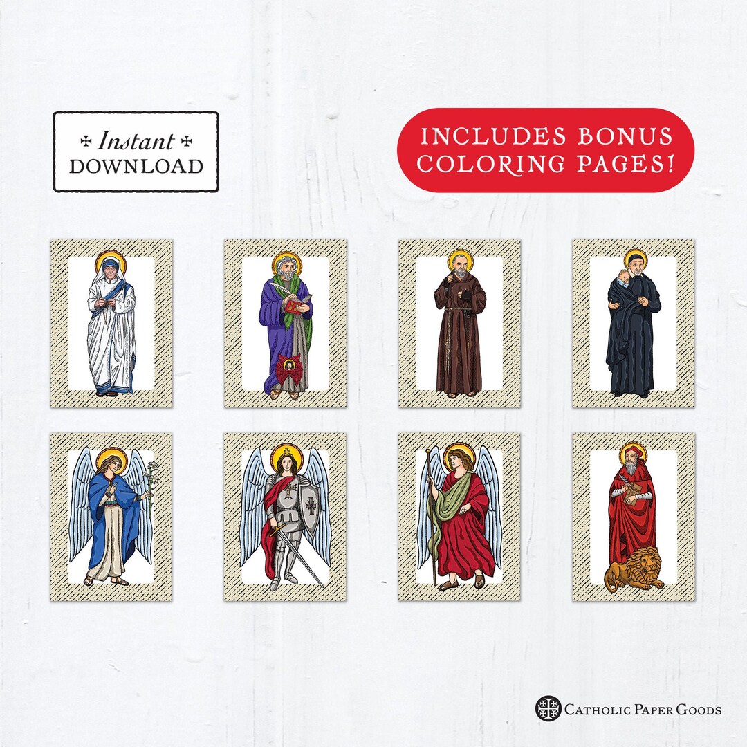 Catholic Saint Flash Cards September Set #1 - Printable - PLUS Bonus ...