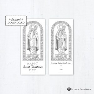 St. Valentine Printable Coloring Page Catholic Exchange Cards, Instant ...
