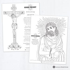 Holy Week Coloring Pages, Bundle of 14, Printable Palm Sunday Spy ...