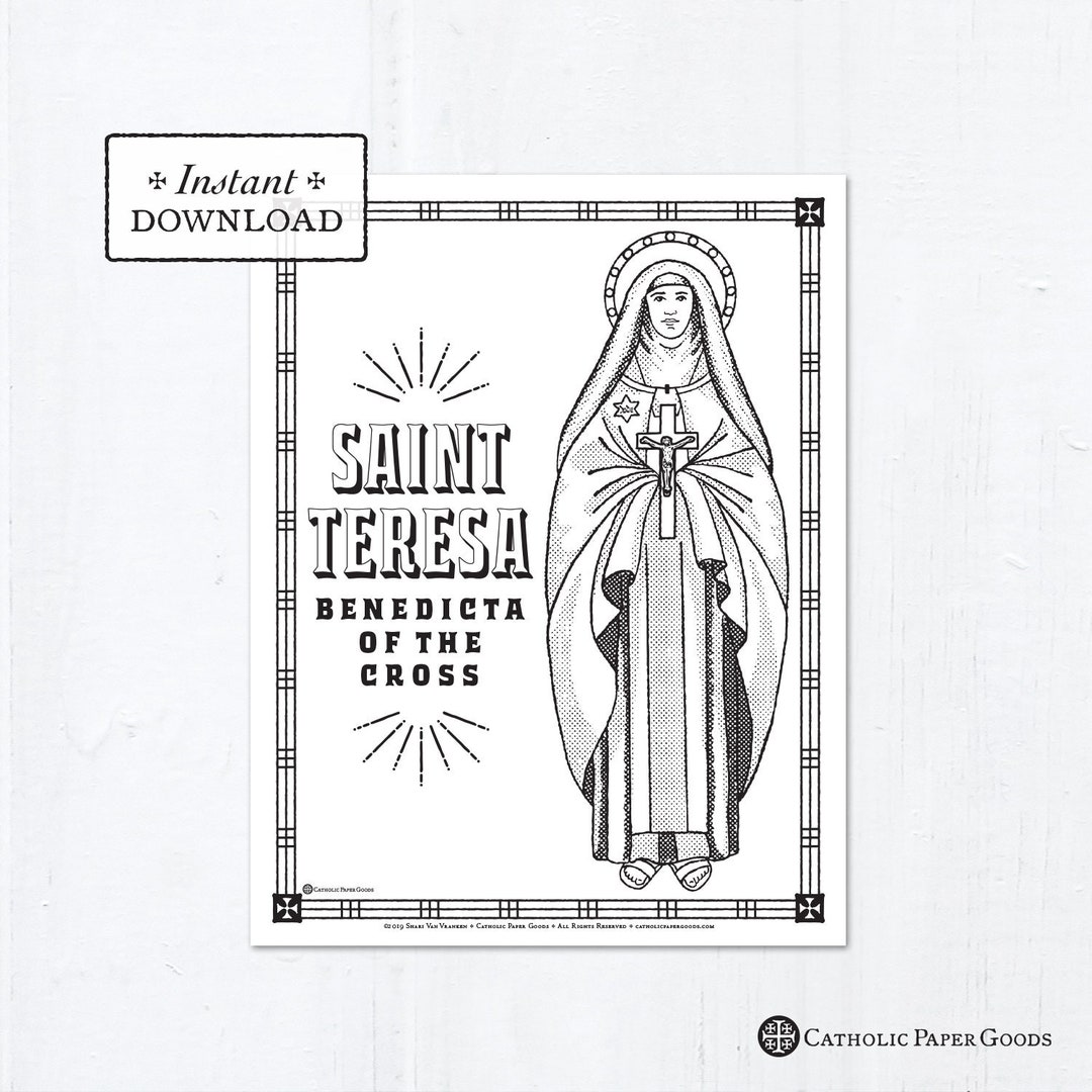 Catholic Coloring Page - Saint Teresa Benedicta of the Cross (edith ...