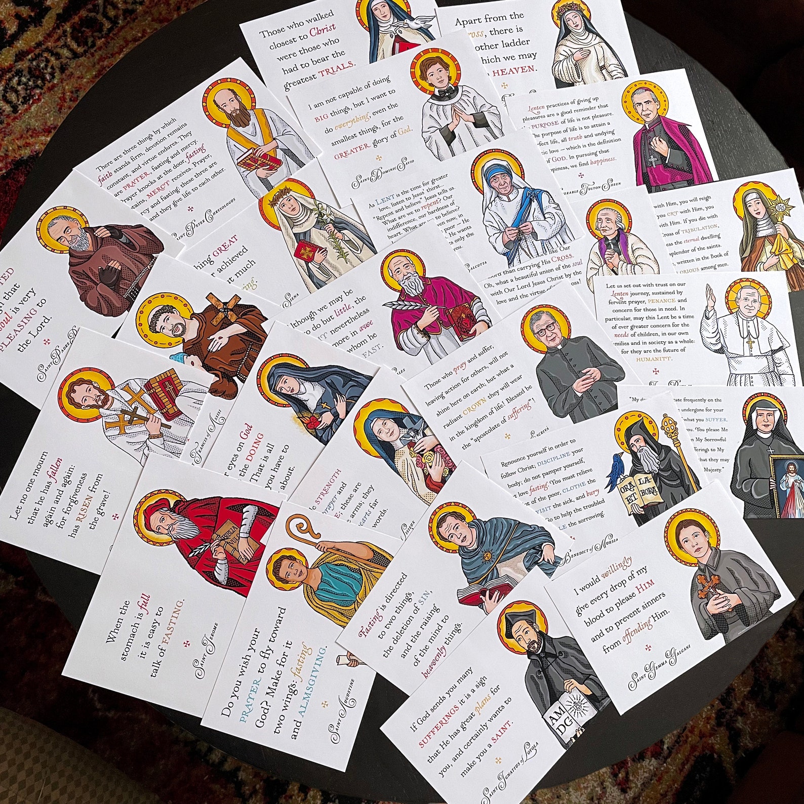 Lent With the Saints 24 Printable Catholic Saint Art Prints, Saint ...