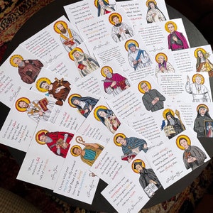 Lent With the Saints 24 Printable Catholic Saint Art Prints, Saint ...